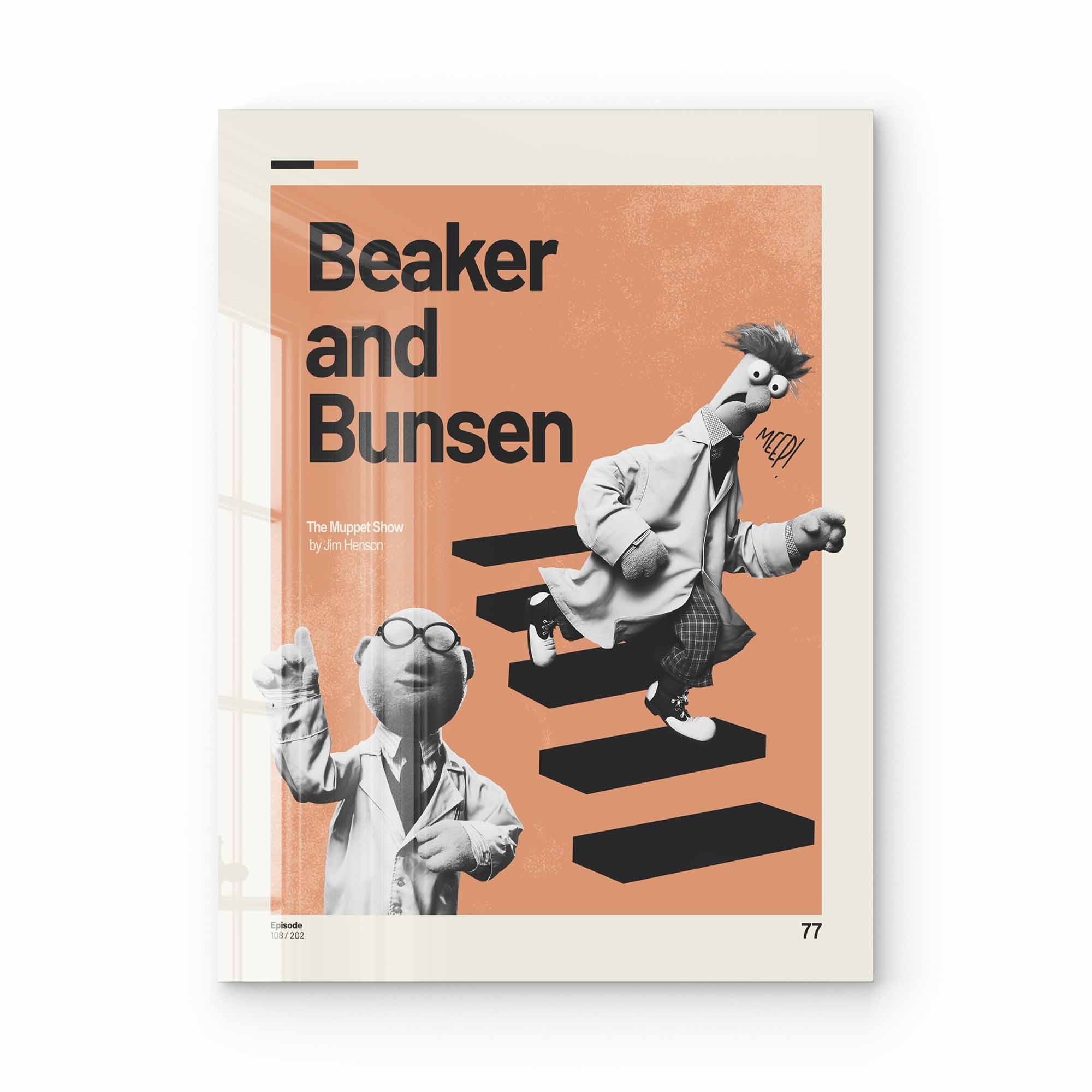 Beaker and Bunsen Poster – Muppets Art in Urban Style